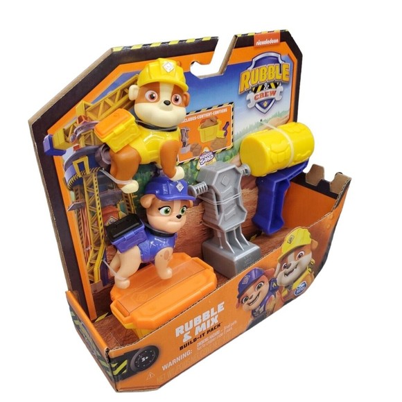 Toys | Paw Patrol Rubble Crew Rubble Mix Buildit Pack Kinetic Sand 223 ...